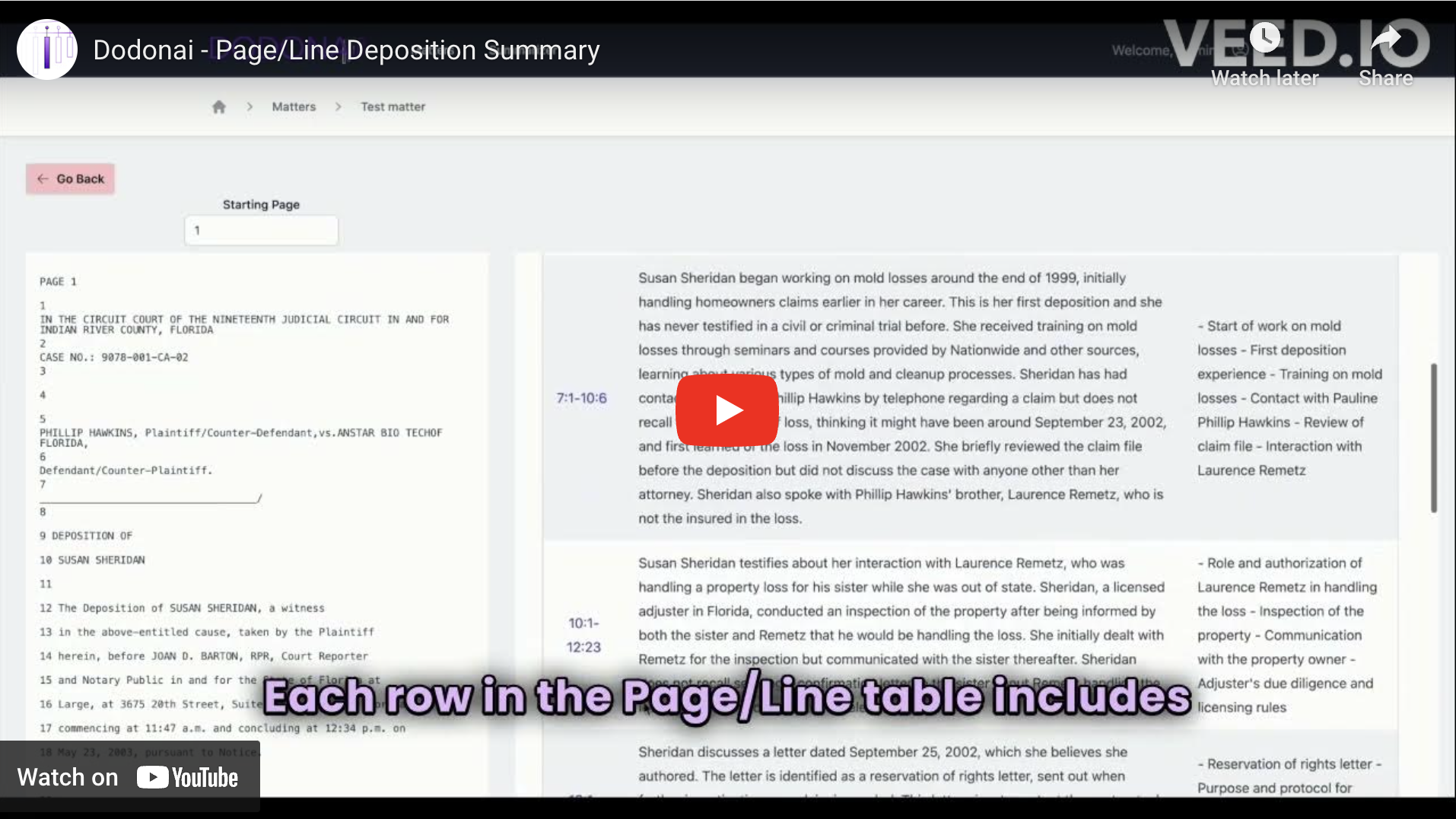 AI Deposition Summary Software | Dodonai